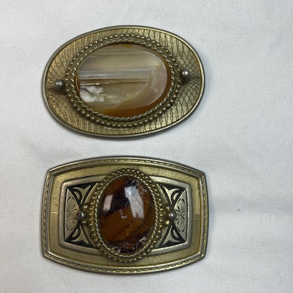The Unbranded Brand | Accessories | Vintage Stone Belt Buckles Oval ...